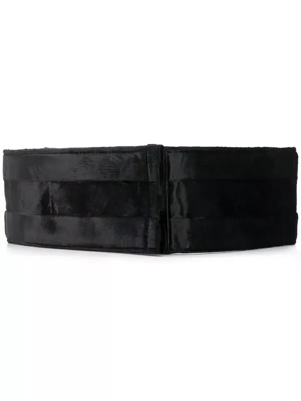 Gucci Velour Wide Belt - Black