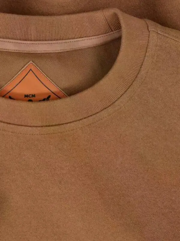 Mcm Logo-patch Sweatshirt - Brown