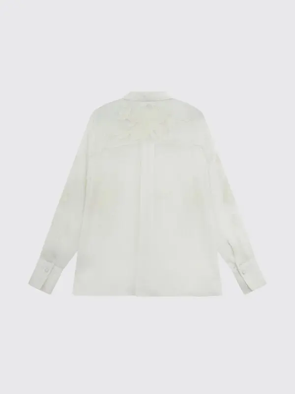 FORTE_FORTE Embellished Shirt With Classic Collar - Ivory