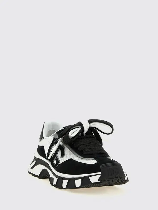 Dolce & Gabbana Dg Country Road Suede And Mesh Sneakers - White 2