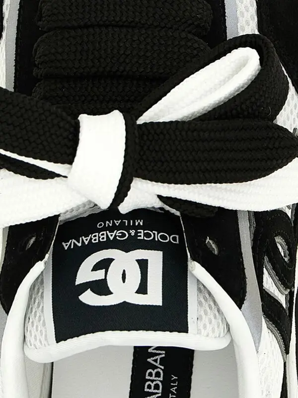 Dolce & Gabbana Dg Country Road Suede And Mesh Sneakers - White 2