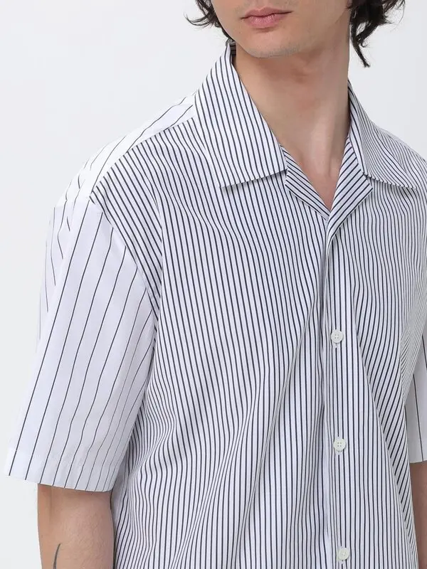 JIL SANDER Striped Cotton Casual Shirt