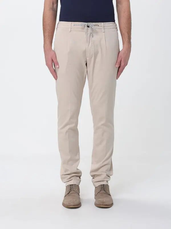 Eleventy Tailored Chinos With Drawstring Waist - Sand