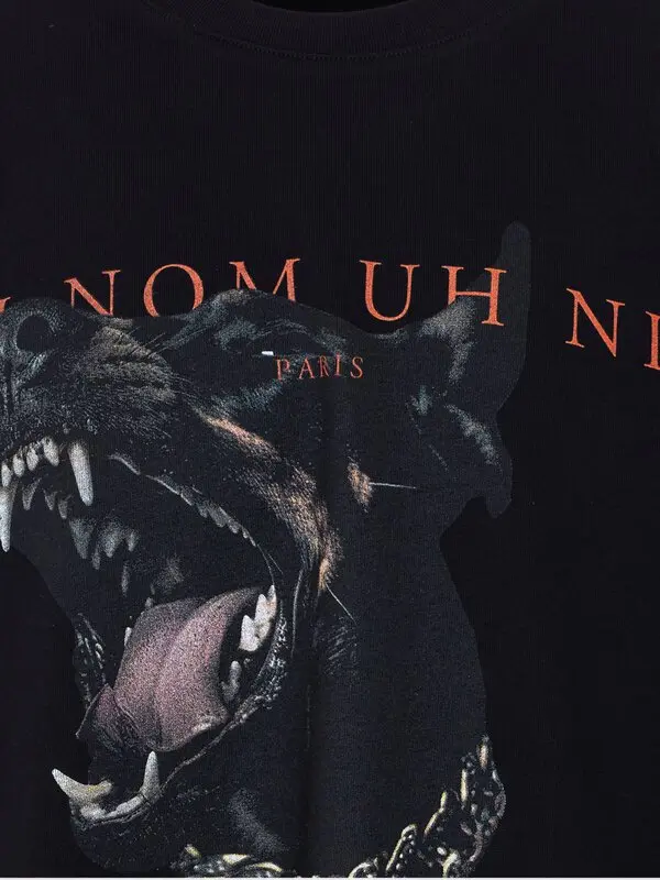 IH NOM UH NIT Printed Cotton T-shirt - Black