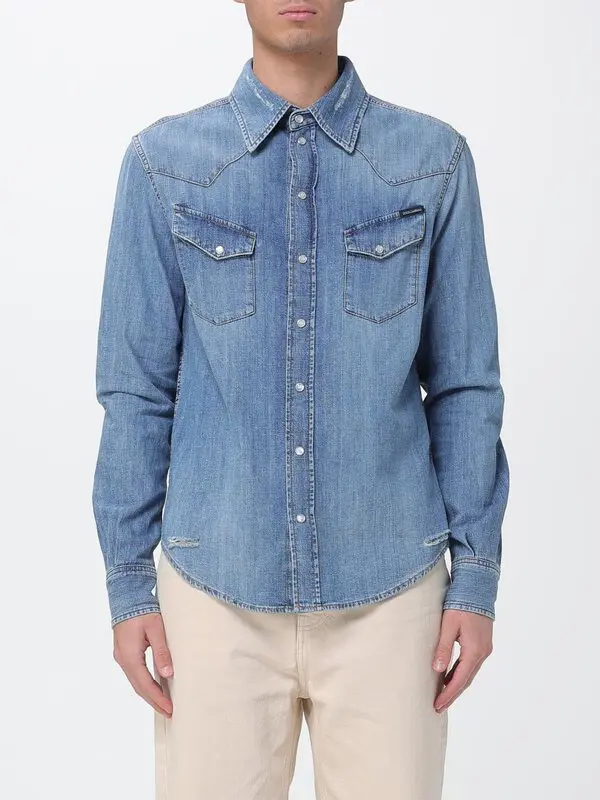 Dolce & Gabbana Cotton Denim Shirt - Black