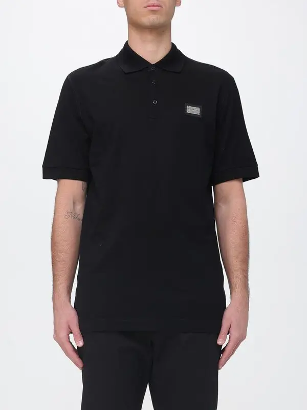 Dolce & Gabbana Cotton Polo Shirt - Black