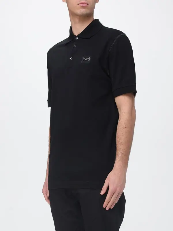 Dolce & Gabbana Cotton Polo Shirt - Black