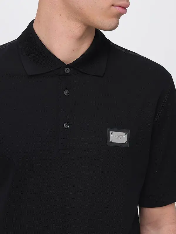 Dolce & Gabbana Cotton Polo Shirt - Black
