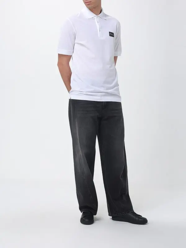 Dolce & Gabbana Cotton Polo Shirt - White