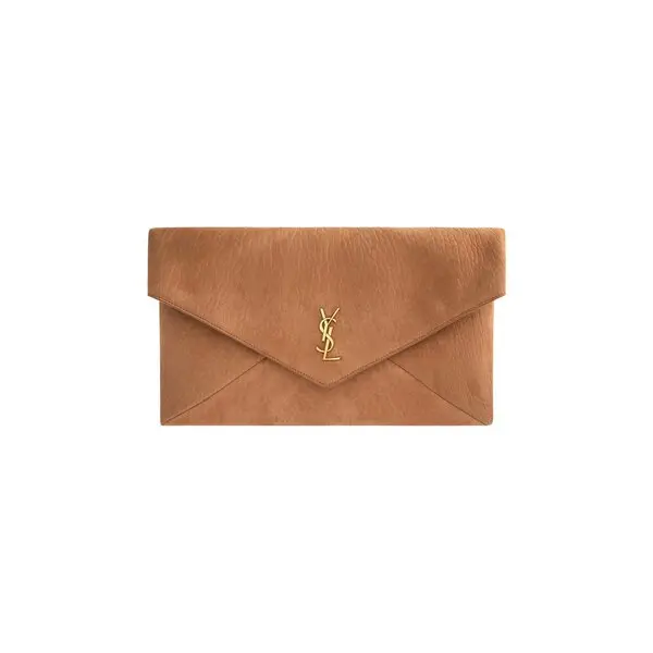 Saint Laurent Large Envelope Pouch - Brown
