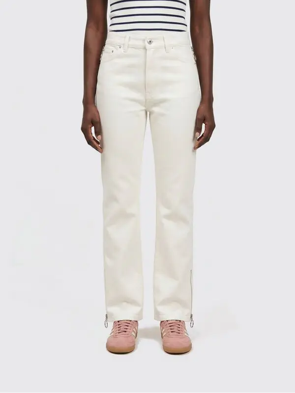 Rabanne The Kick It" Cotton Denim Jeans - Ivory