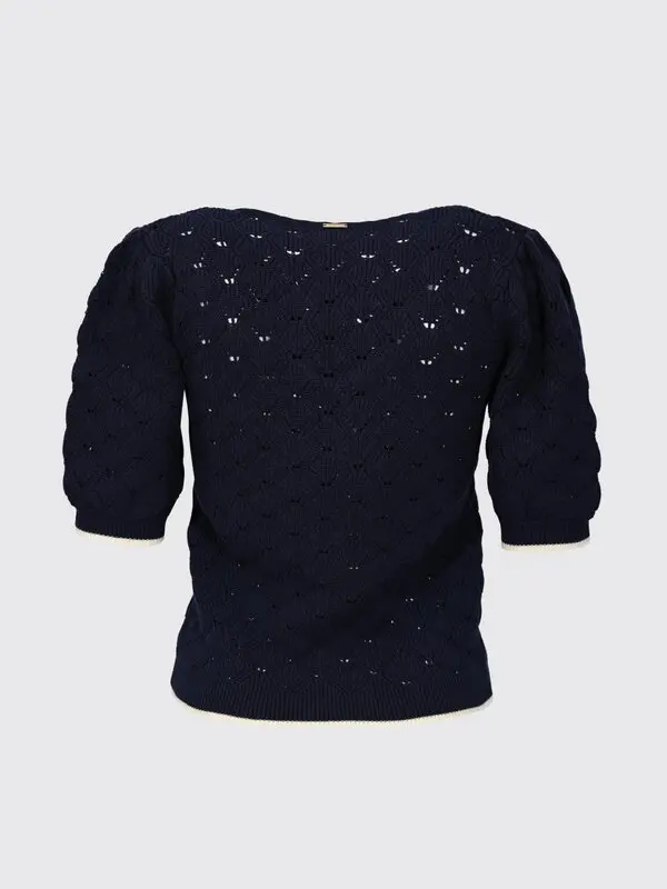 TWINSET Knit Pullover With Tie Neck Detail
