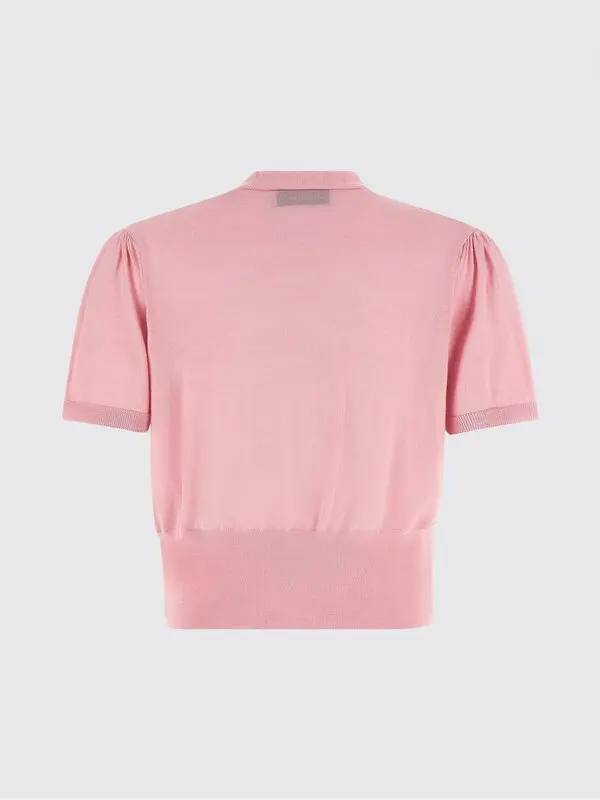 VIVIENNE WESTWOOD Wool And Silk Cardigan With Ruffles - Pink