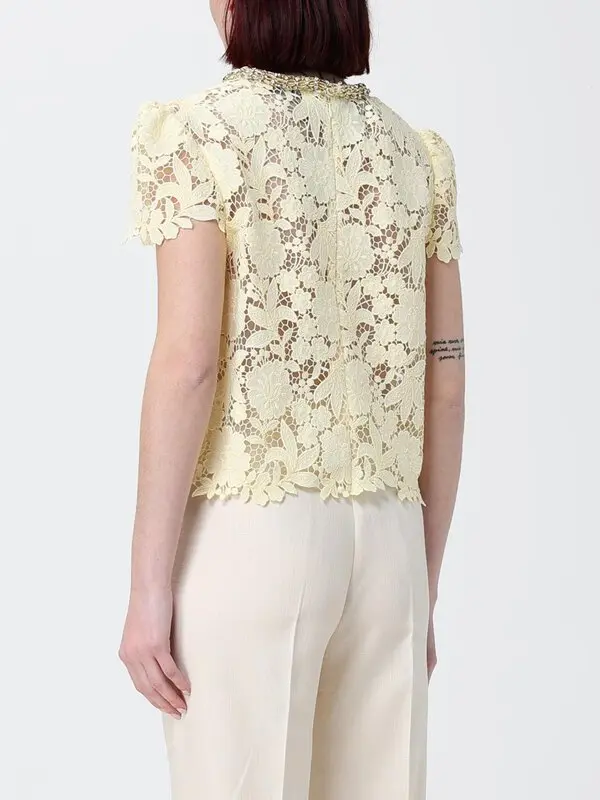 SELF-PORTRAIT Lace Top - Yellow