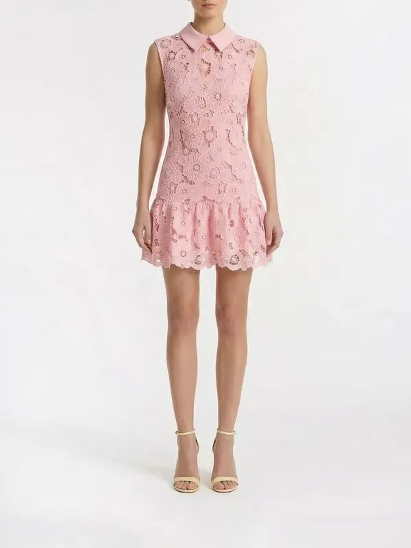 SELF-PORTRAIT Lace Mini Dress - Pink