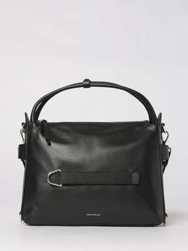 COCCINELLE Gretel Grained Leather Handbag - Black