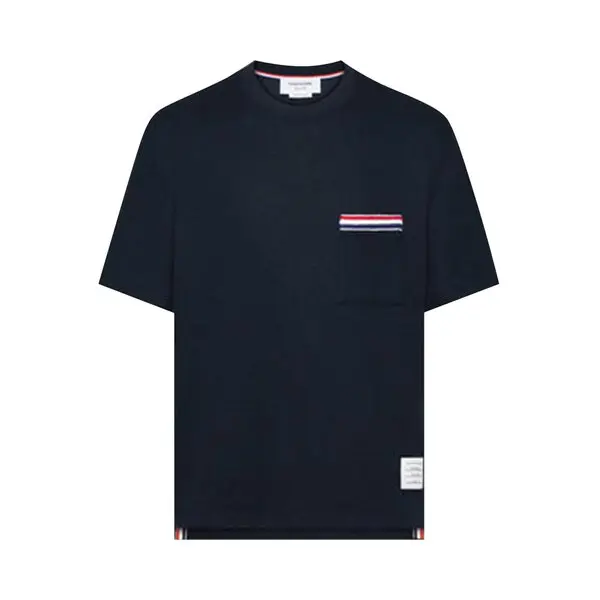 Thom Browne Rwb Short-sleeve Pocket Tee - Blue