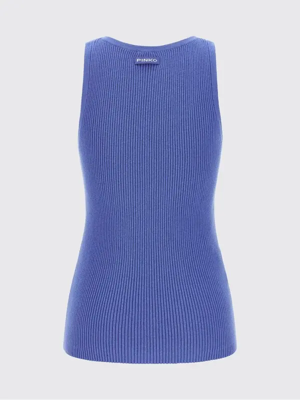 Pinko Ribbed Tank Top With Button Detail