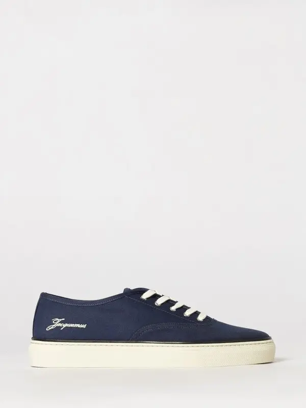 Jacquemus Canvas Lace-up Sneakers - Navy