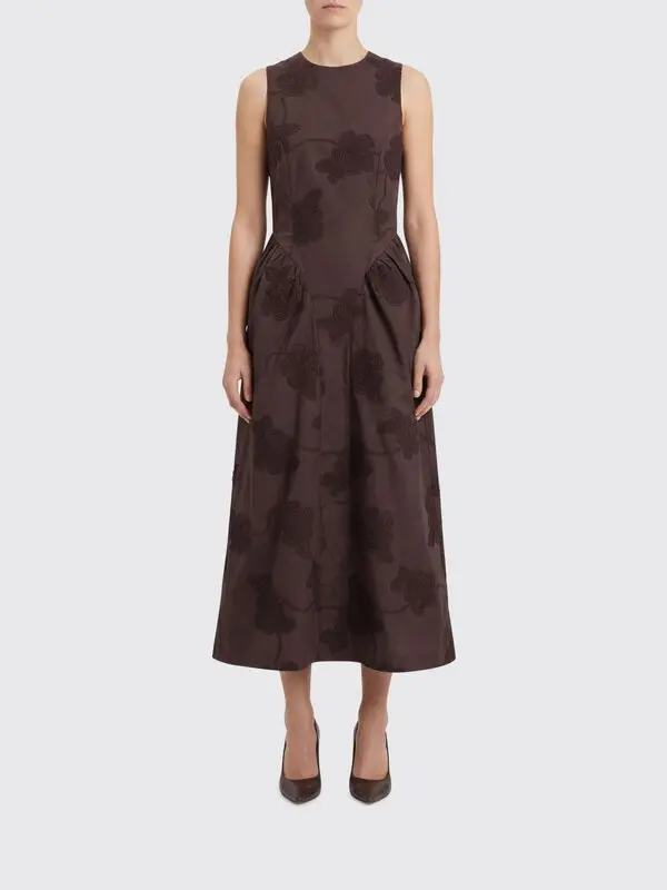 ROTATE BY BIRGER CHRISTENSEN Midi Dress - Brown