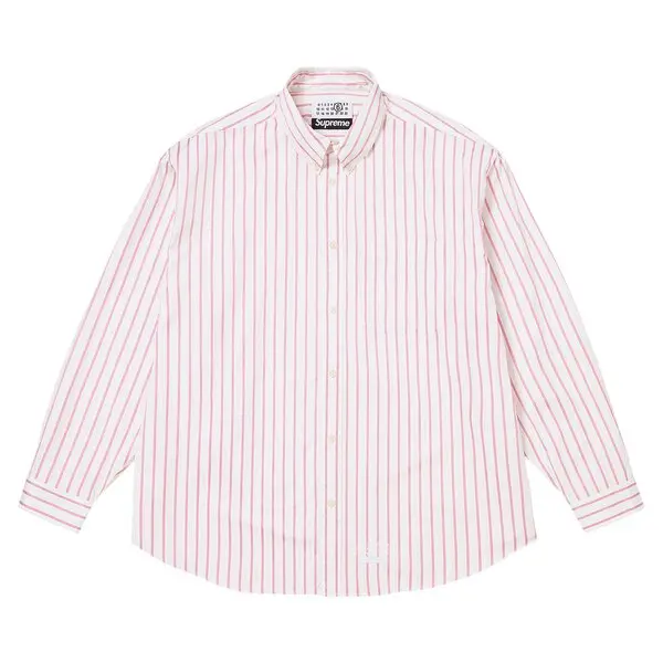 Supreme X Mm6 Maison Margiela Stripe Shirt - White