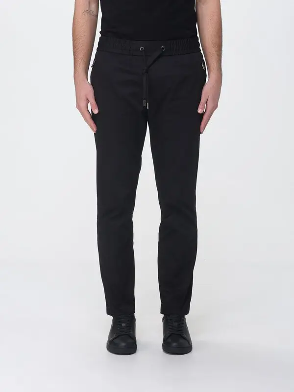 Dolce & Gabbana Stretch Cotton Slim Fit Trousers - Black