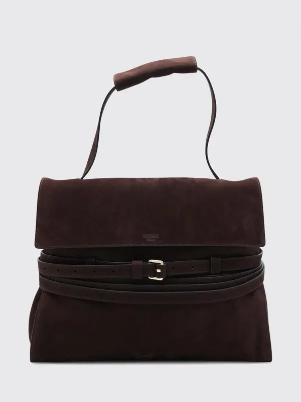 Moschino Tie Me Suede Bag - Brown