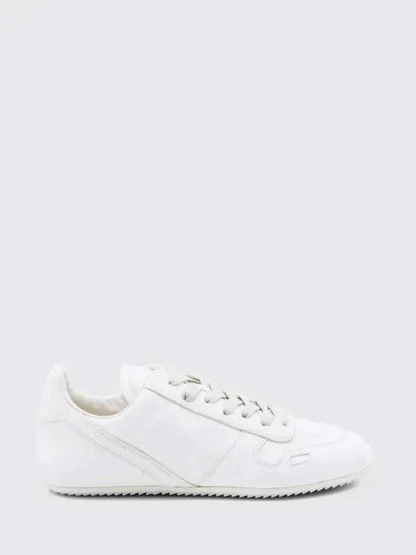 Rick Owens Smooth Leather Low Top Sneakers - Milk