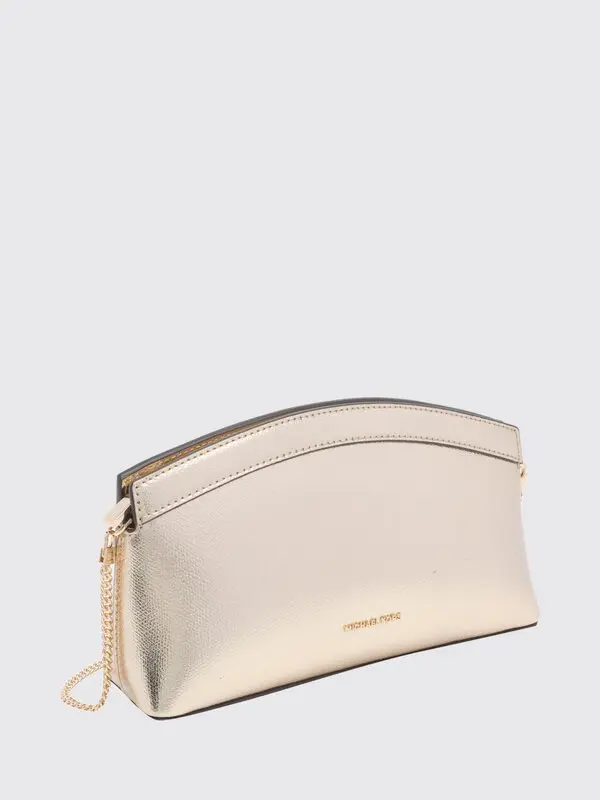 Michael Kors Athena Convertible Clutch In Metallic Leather - Gold