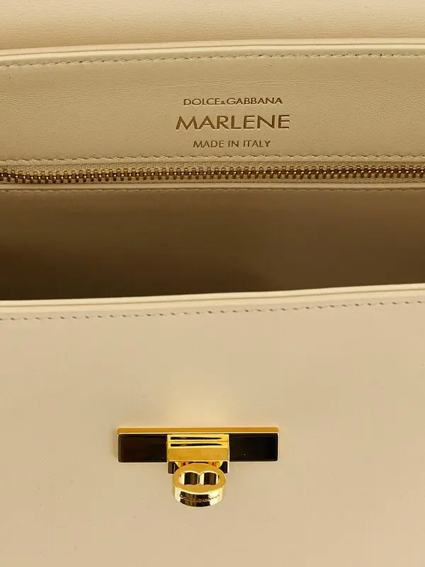 Dolce & Gabbana Marlene Grained Leather Bag - White