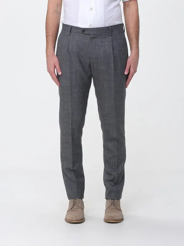 LARDINI Single-breasted Wool And Silk Suit - Charcoal