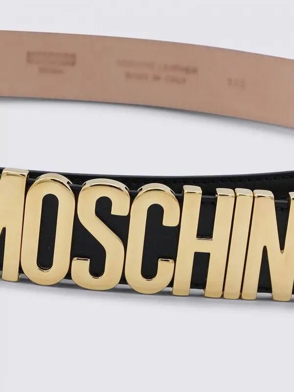 Moschino Leather Belt - Black