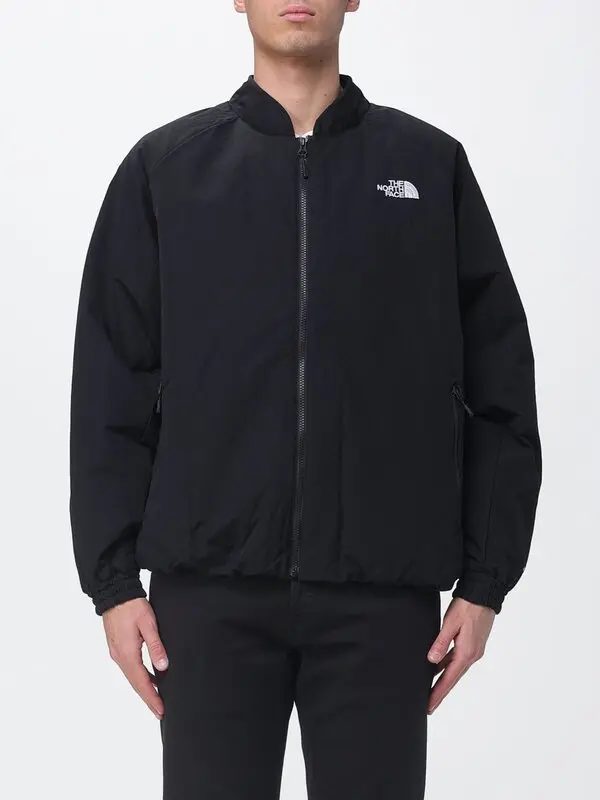 The North Face Cotton Blend Bomber Jacket With Logo Detail - Black