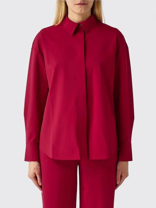 Max Mara Crepe Shirt - Ruby