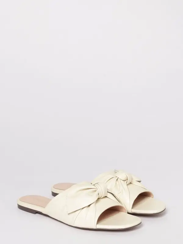COCCINELLE Furoshiki Leather Mules With Bow Detailing