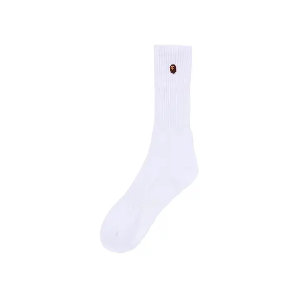 A BATHING APE Ape Head One Point Socks - White