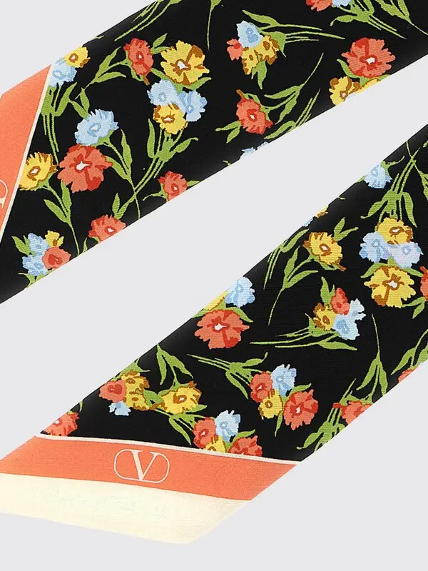 Valentino Garavani Floral Print Silk Twill Bandeau