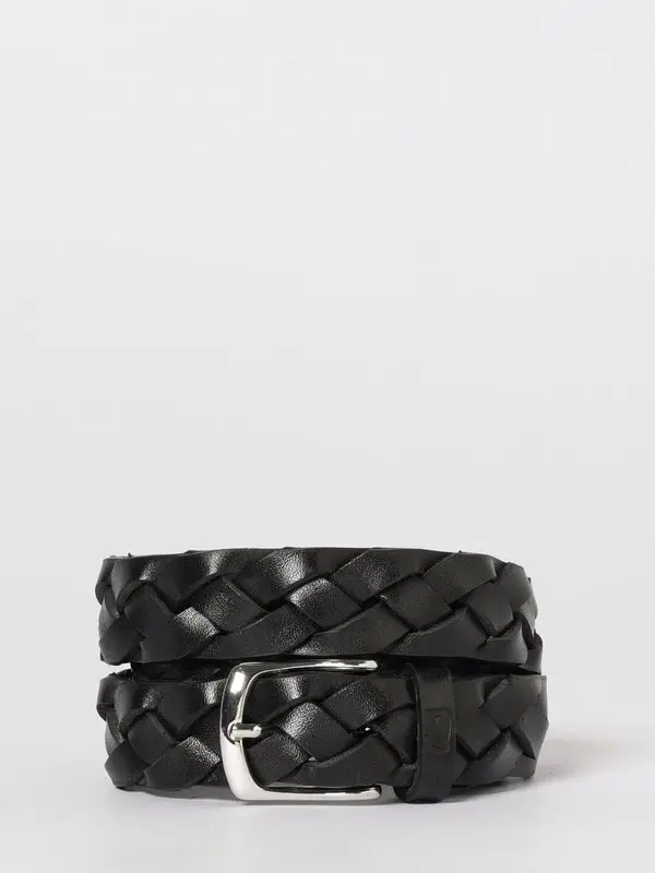DONDUP Woven Leather Belt - Black