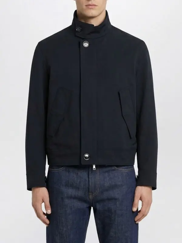 AMI Paris Cotton Blend Harrington Jacket - Black