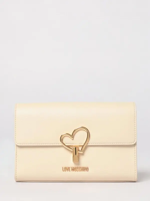 Moschino Mini Bag With Heart Clasp - Ivory