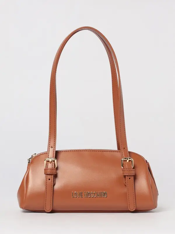 Moschino Shoulder Bag With Buckle Detail - Brown