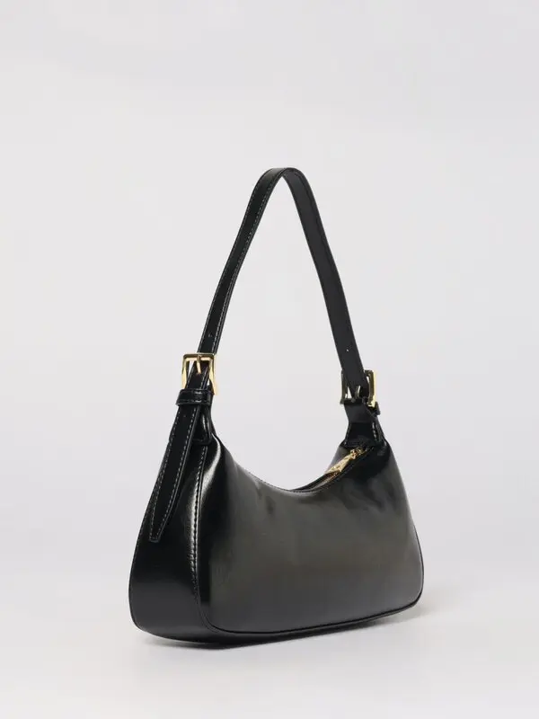 Moschino Faux Leather Shoulder Bag - Black