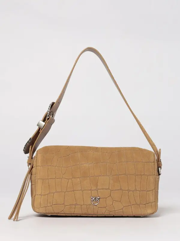 Pinko Croc Effect Shoulder Bag