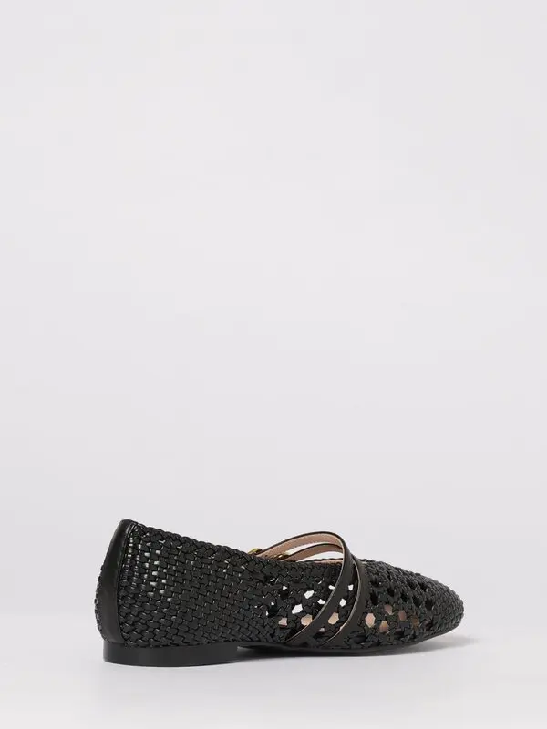 COCCINELLE Risako Woven And Perforated Leather Ballerinas