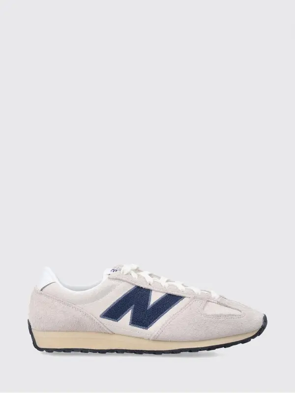 NEW BALANCE 471 Vintage Suede Lace Up Sneakers - Cream