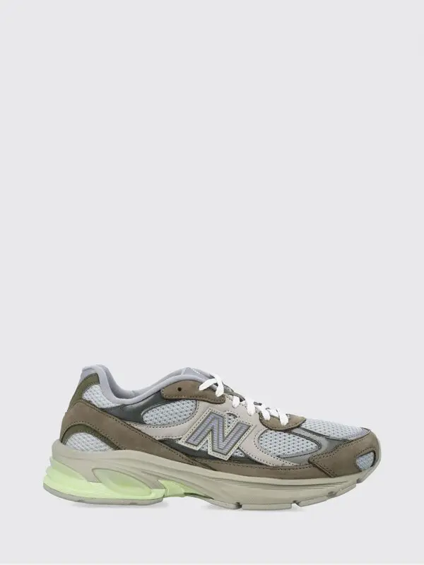 NEW BALANCE 2010 Nubuck And Mesh Lace Up Sneakers - Green