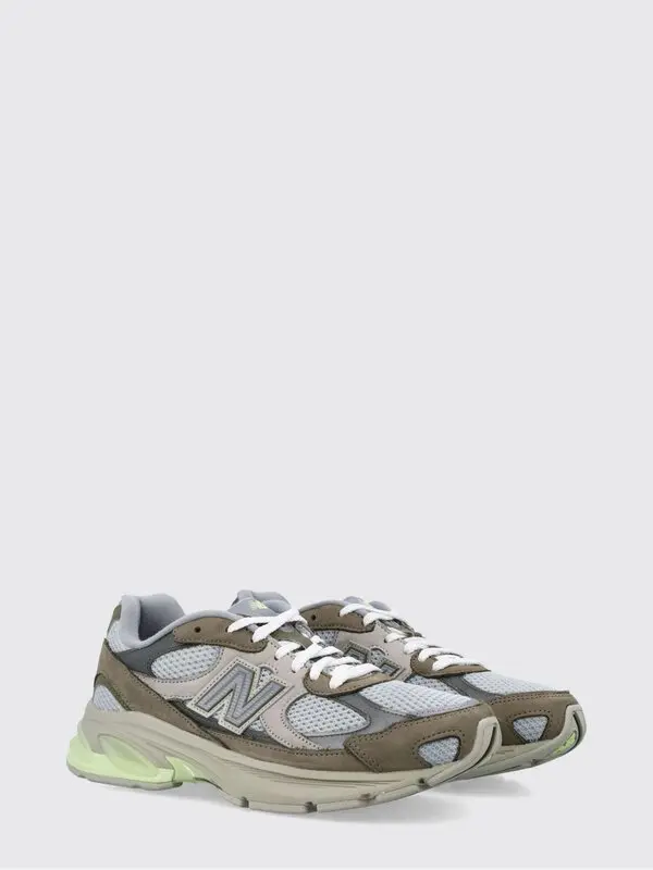 NEW BALANCE 2010 Nubuck And Mesh Lace Up Sneakers - Green