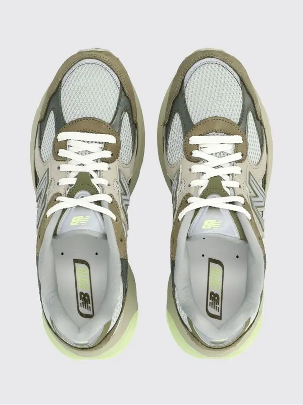 NEW BALANCE 2010 Nubuck And Mesh Lace Up Sneakers - Green