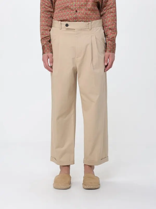 Drole De Monsieur Pleated Tailored Trousers - Beige