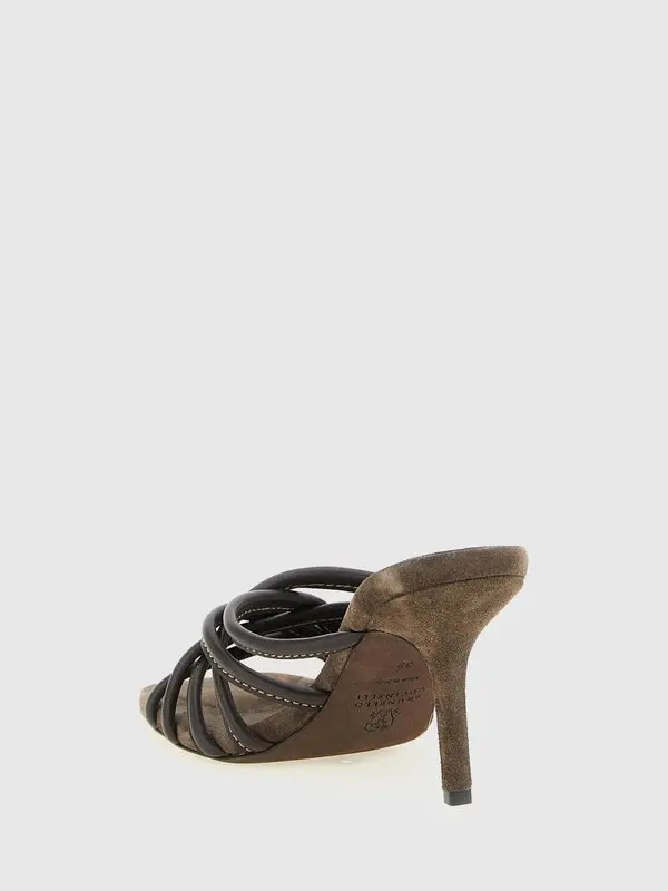 Brunello Cucinelli Leather Mule Sandals